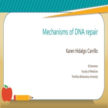 Mechanisms of DNA repair | PPTX