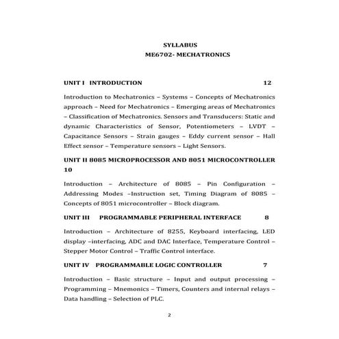 Mechatronics study material-Question Bank.pdf