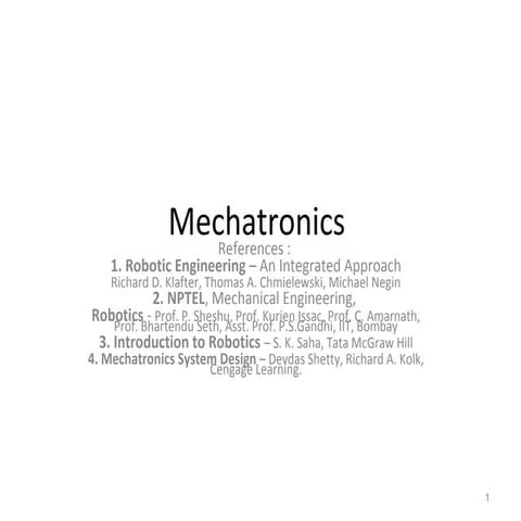 Mechatronics sensors1.1 | PPT | Computer Peripherals | Computing
