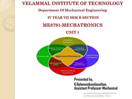 Mechatronics | PPT | Robotics | Technology & Computing