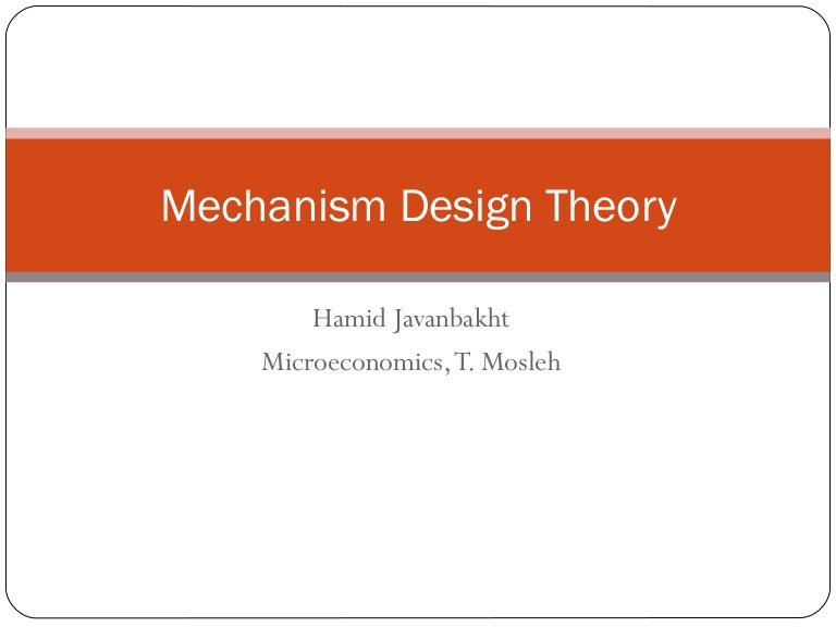 Mechanism Design Theory