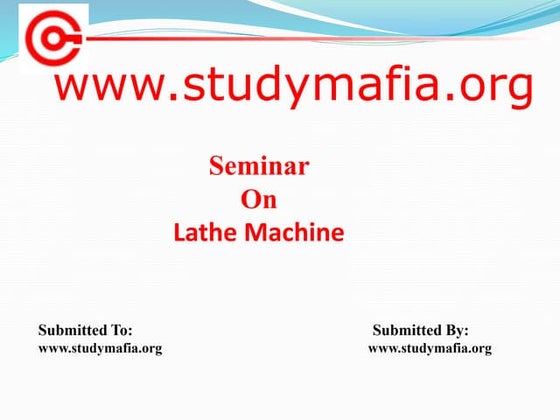 Lathe machine operations | PPT