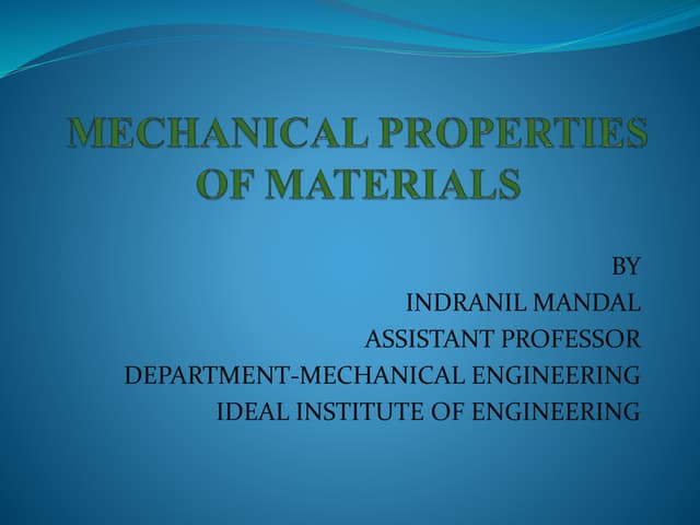 Properties of material | PPTX