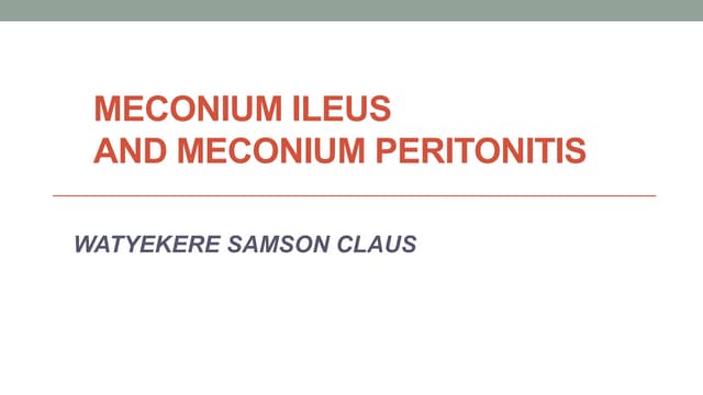 Neonatal Bilious Vomiting- Part2 | PPTX