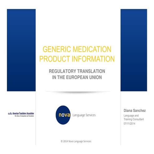 ATA 55 Chicago 2014 - Regulatory Translation of Generic Medication ...