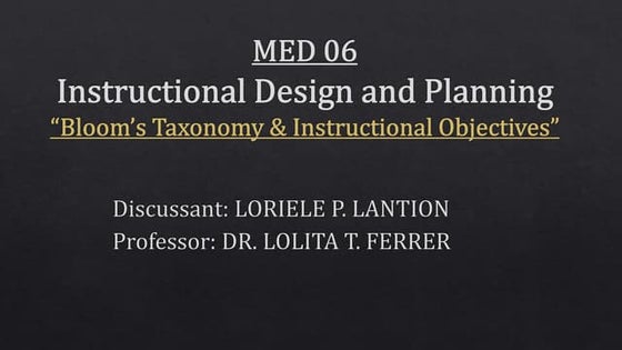 Bloom’s Taxonomy PowerPoint Presentation 2017 | PPTX