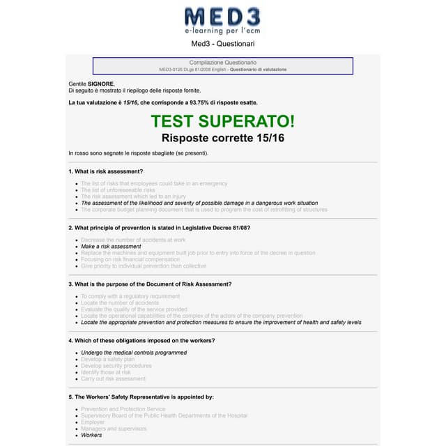Med3 0125 d lgs 81/2008 | PDF