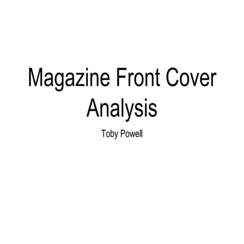 Front cover analysis | PPTX