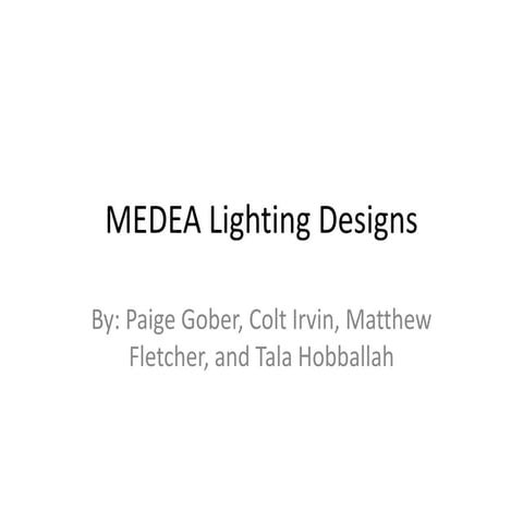 Medea Lighting Design | PPTX