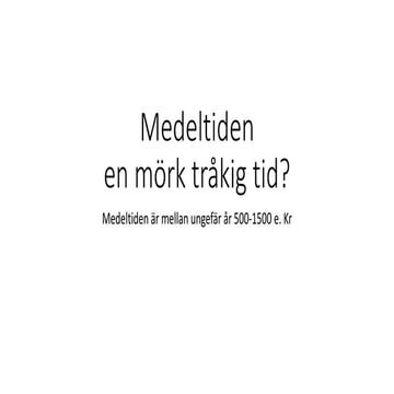 Medeltiden del1 | PPT