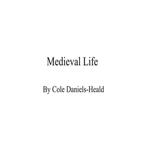Medevial life | PPT