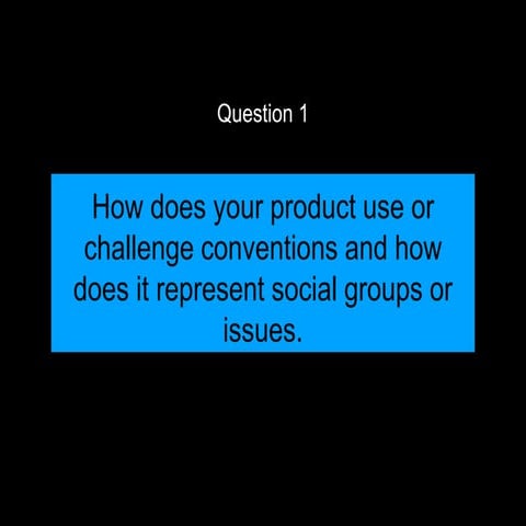 Media Component 1: question 1 | PPT