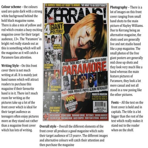 Existing music magazine analysis | PPT