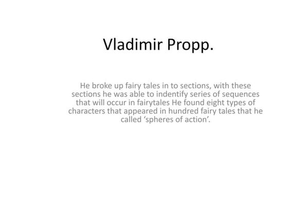 Vladimir propp’s theory in Shrek | PPTX | Fantasy | Genres