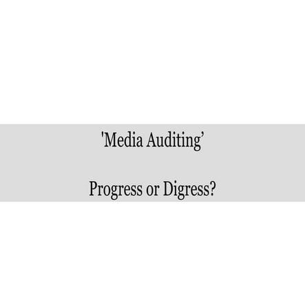 Media Auditing In India | PPT