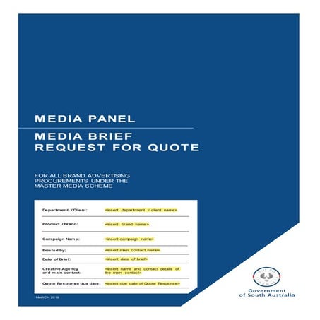 Media brief request for quote | DOCX