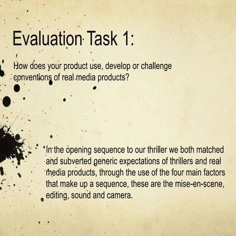 Media evaluation 1 | PPT
