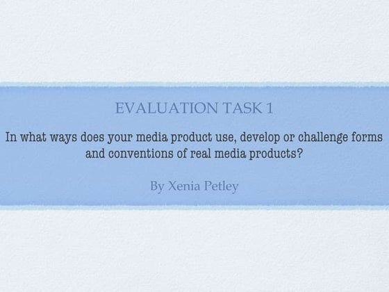 Task 1 Evaluation | PPT
