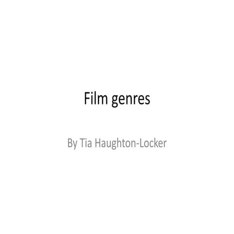 Mind maps of genres and Film poster reseach | PPT
