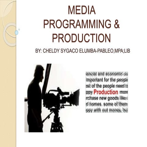 Media programming and production | PPT