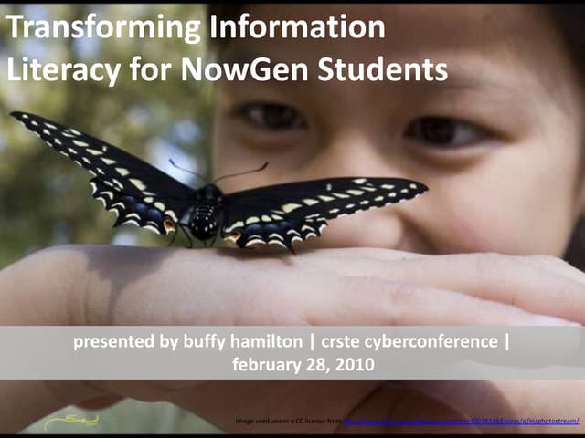 Transforming Information Literacy for NowGen Students | PPT Transforming Information Literacy for NowGen Students | PPT