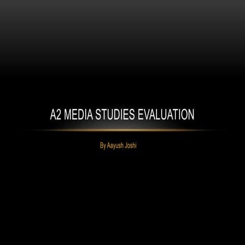 Media A2 Evaluation- 'Mirror' Short Film | PPT