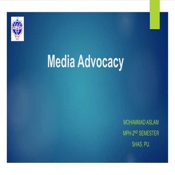 Media advocacy | PPTX