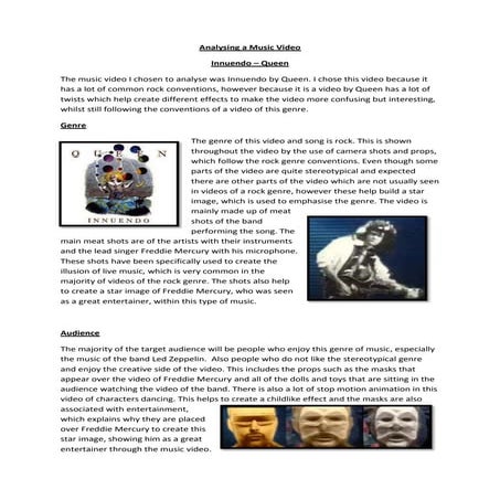 Analysing a Music Video | PDF