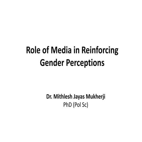 Media and gender | PPTX