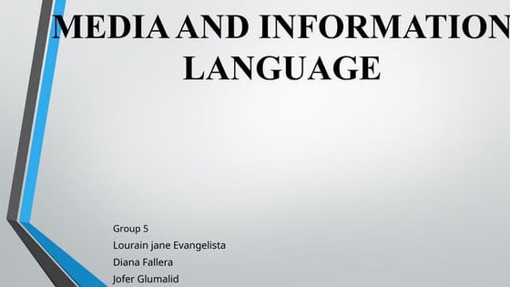 MEDIA AND INFORMATION LANGUAGES.pptx | Photography | Arts and Crafts