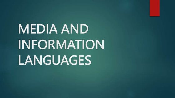 Media language | PPT