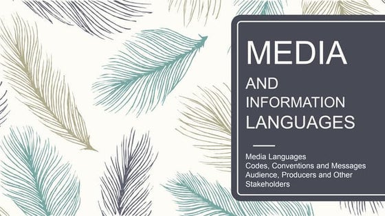 Media languages | PPT