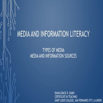 MEDIA AND INFORMATION LITERACY | PPT
