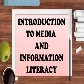 Chapter 1 Introduction to Media and Information Literacy | PPTX