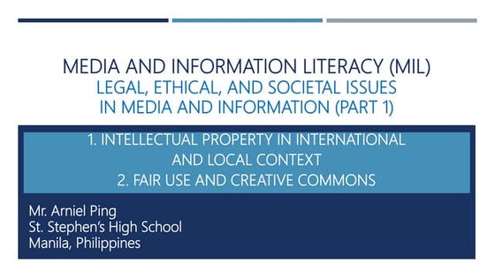 Media and Information Sources - Media and Information Literacy (MIL) | PPT