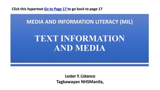 text in multimedia | PPTX | Web Design and HTML | Internet