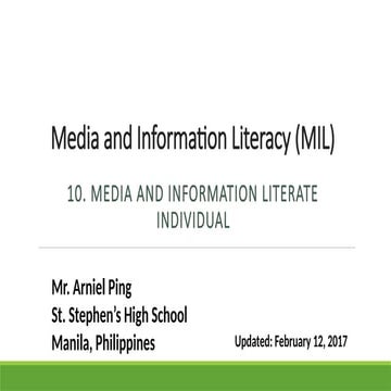 Media and Information Literacy-Pre-industrial Age | PPTX