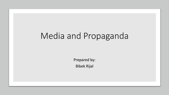 Propaganda in media | PPT