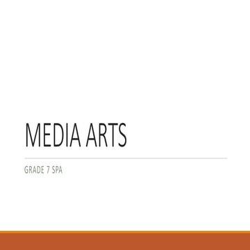 Media arts | PPTX