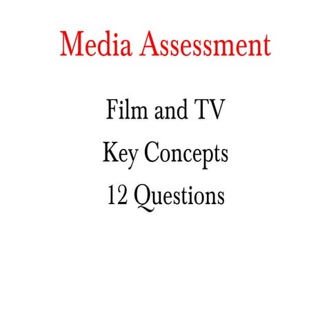 Media assessment | PPT | Genres
