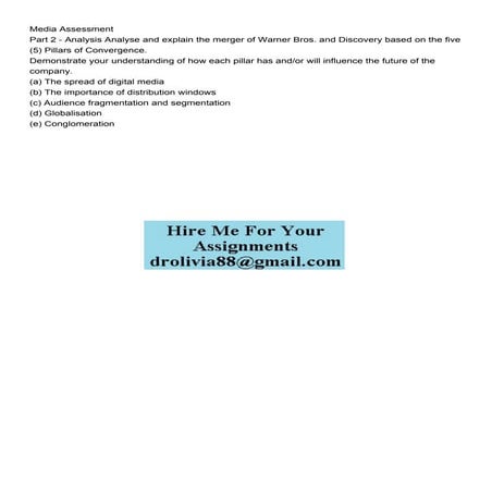 Media Assessment Part 2 Analysis Analyse and explain the m.pdf