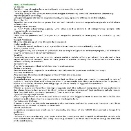 Media audiences | DOCX