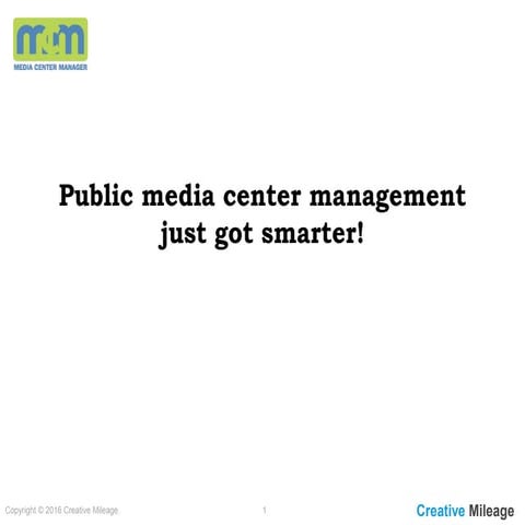 Media center management just got smarter! | PDF
