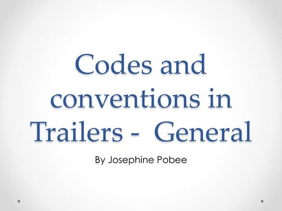 Trailer codes and conventions | PPT