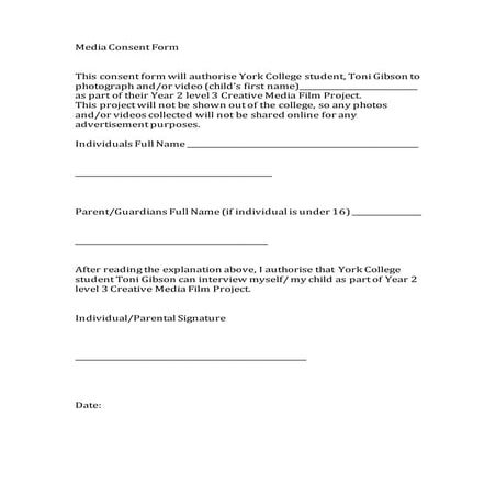Media consent form | DOCX