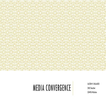 Type of Media- Media Convergence and its Categories | PPTX
