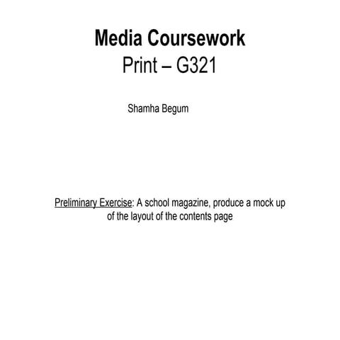 Media coursework | PPT