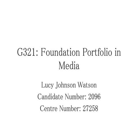 Media Coursework | PPT