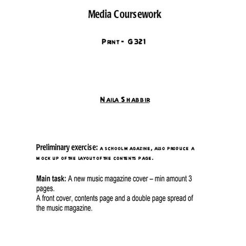 Media coursework prelim | PPT