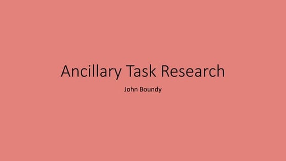 Ancillary Research | PPT